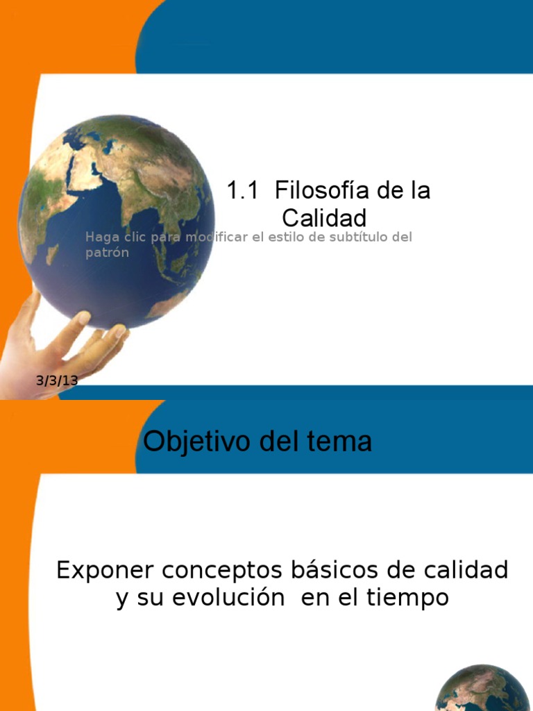 1.1 Filosofía de la Calidad | Calidad (comercial) | Business | Prueba gratuita de 30 días | Scribd