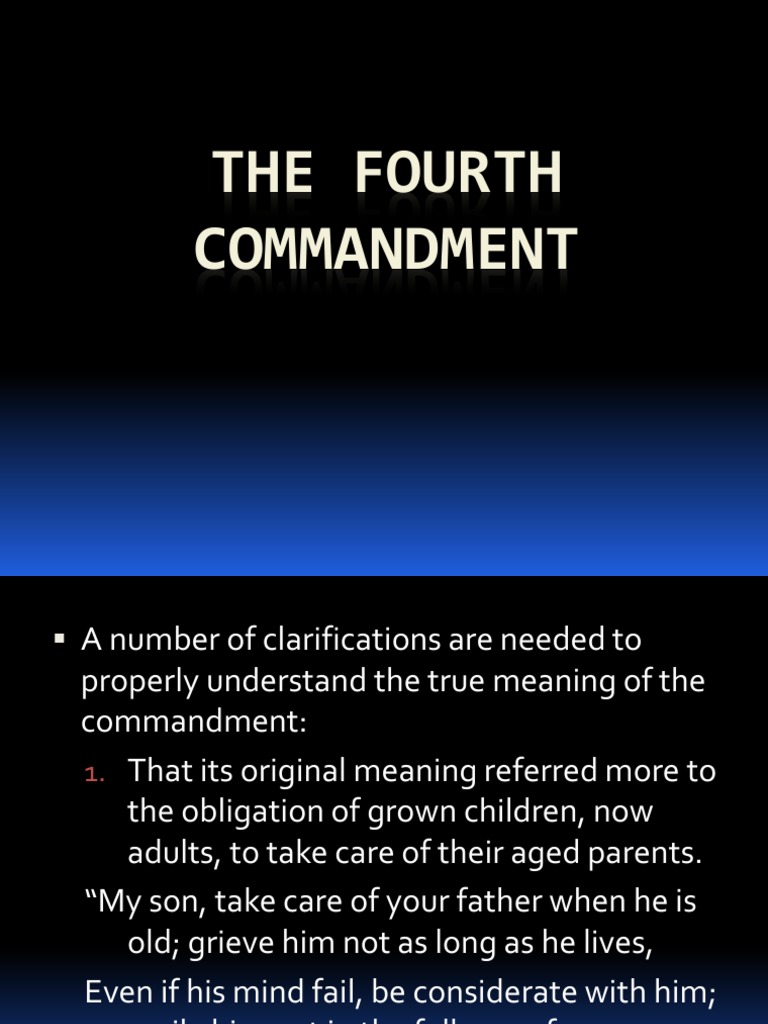 The Fourth Commandment | Family | Ten Commandments
