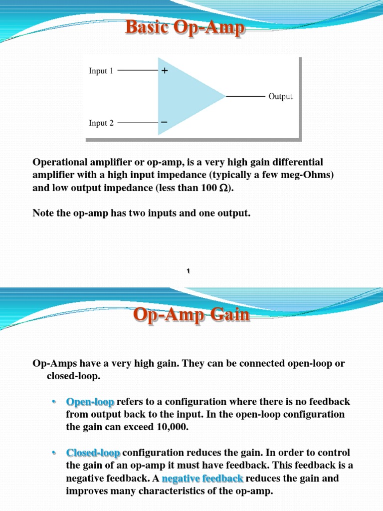 Operational amplifier fundamentals ppt template
