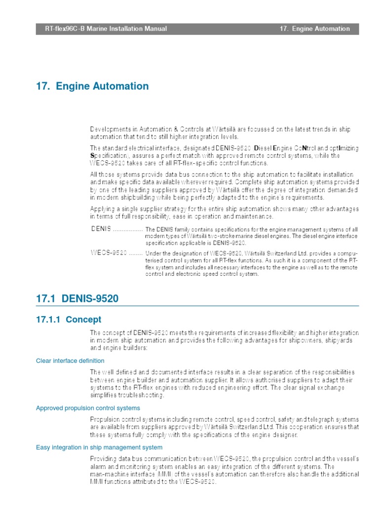 Wartsila O E RT Flex96C B MIM Part 2 of 2 | PDF | Automation | Control ...