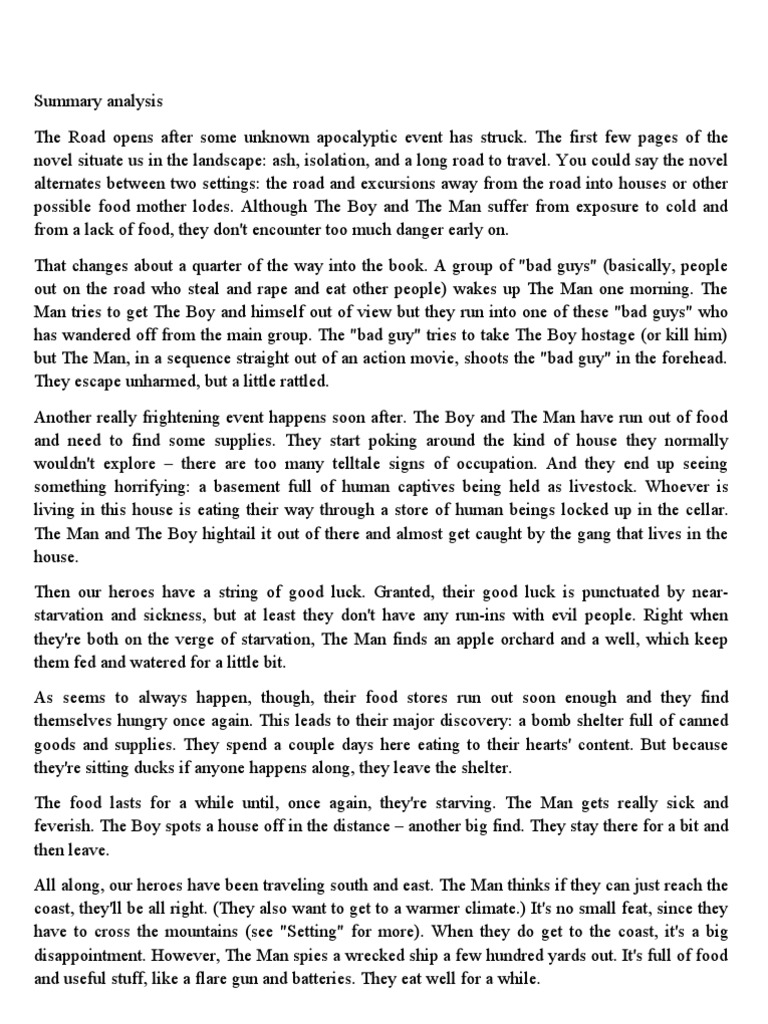 The Road - Summary and Themes Defined. | PDF | Good And Evil | Dream