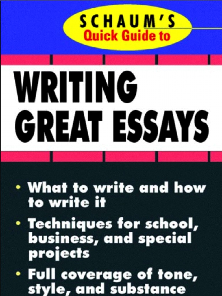Schaum's Quick Guide To Essay Writing | PDF