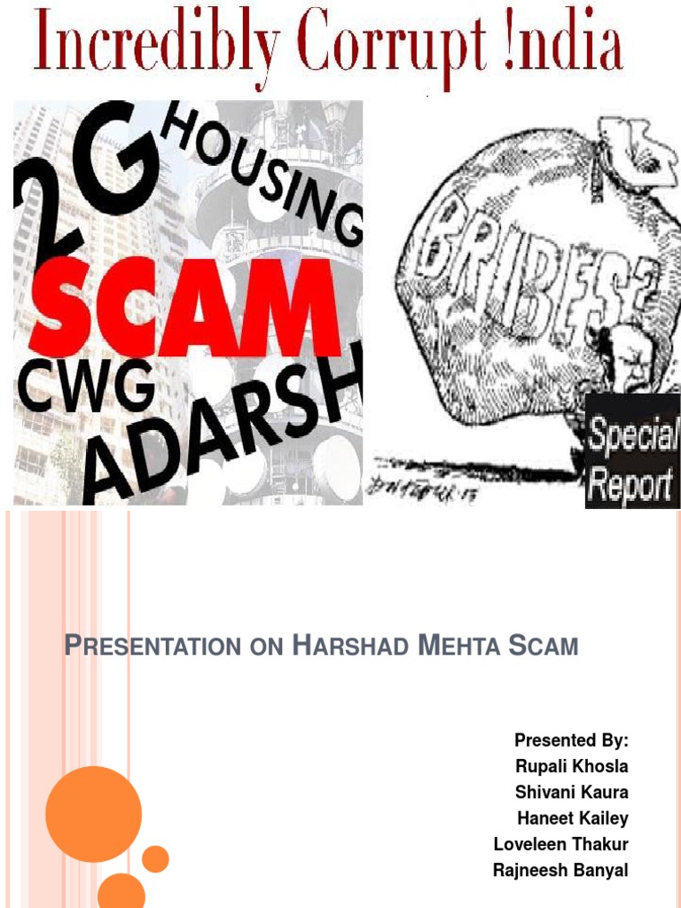 Presentation On Harshad Mehta Scam | PDF | Capital Market | Business