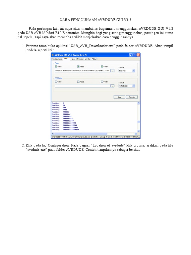 Panduan AVRDUDE GUI V1.3 Lengkap | PDF | Bisnis | Komputer