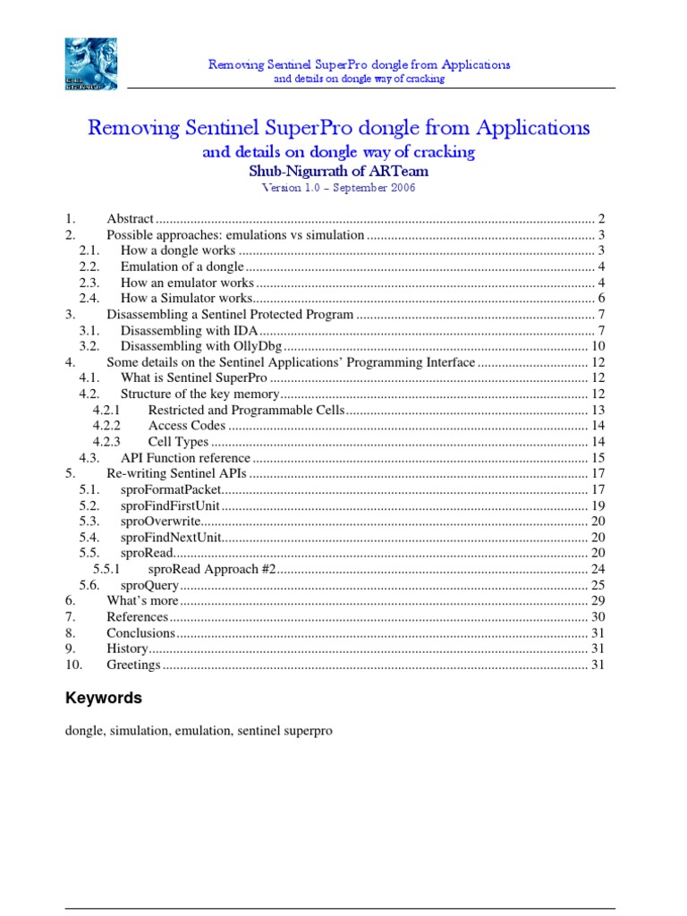 Removing Sentinel SuperPro Dongle From Applications | PDF | String ...