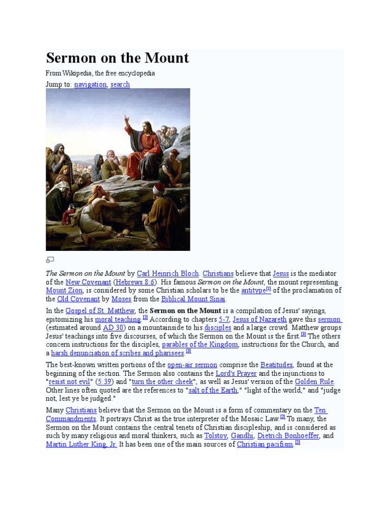 Sermon On The Mount | PDF | Sermon On The Mount | Gospel Of Matthew