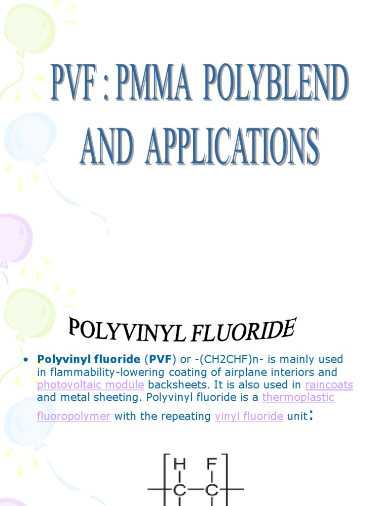 PVF PMMA Polyblend | PDF | Poly(Methyl Methacrylate) | Polymers