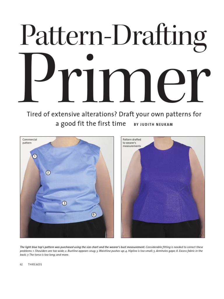 Pattern Drafting Primer | PDF | Seam (Sewing) | Human Appearance