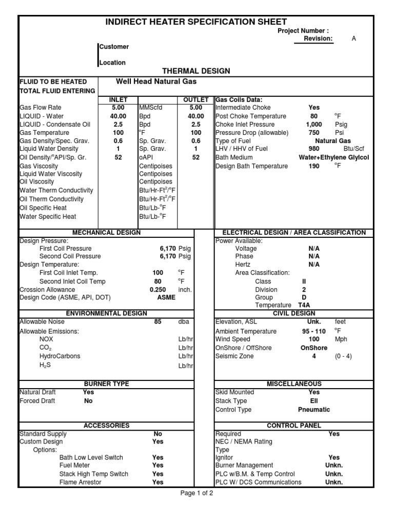 Indirect Fired Heater | PDF | Technology & Engineering