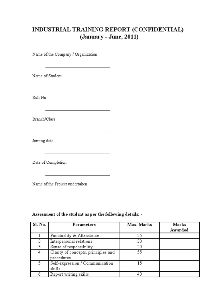 Industrial Training Report Summary | PDF
