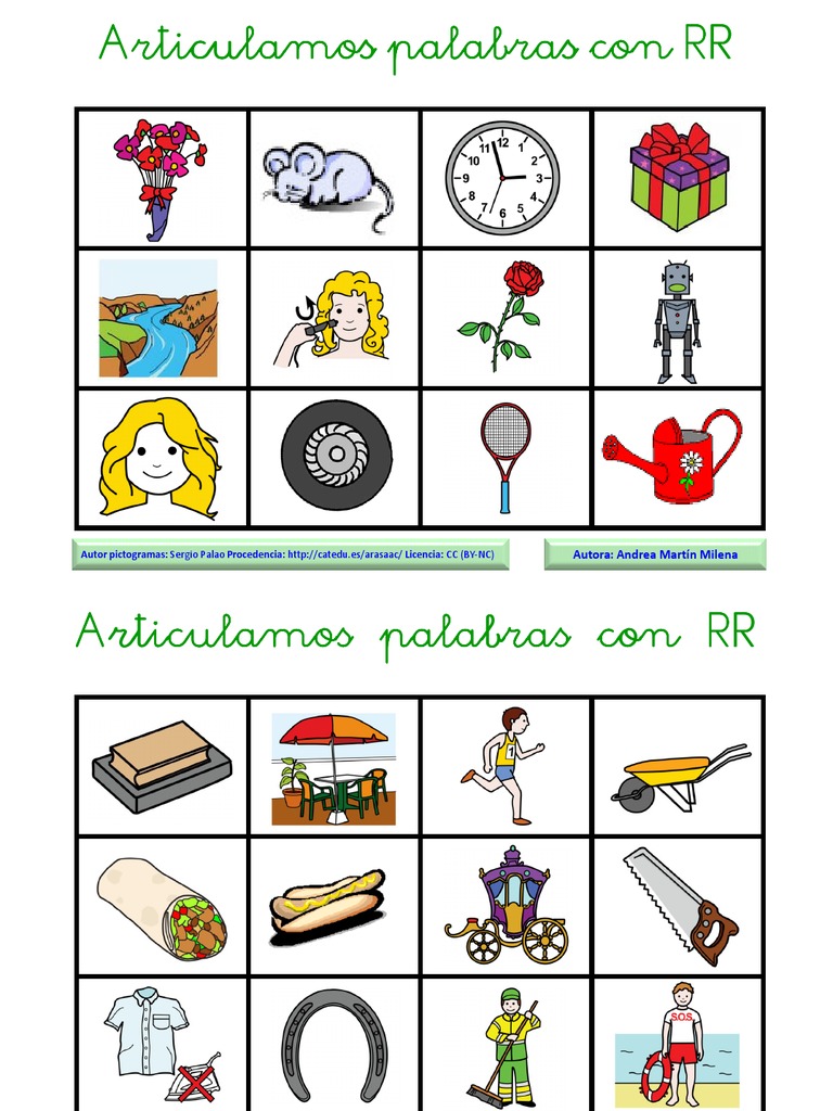 Articulamos Palabras Con RR | PDF | Juegos y actividades | Tecnología