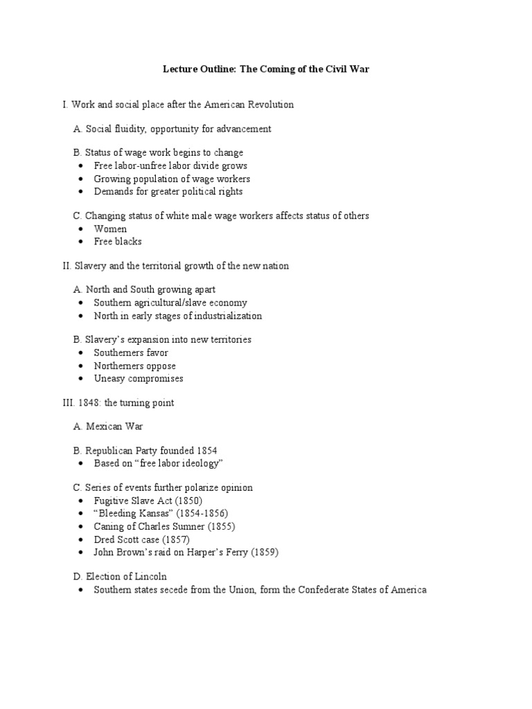 Civil War Prelude: Social Shifts & Strife | PDF | Politics