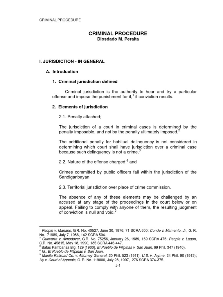 Criminal Procedure Reviewer Benchbook | PDF | Prosecutor | Criminal ...