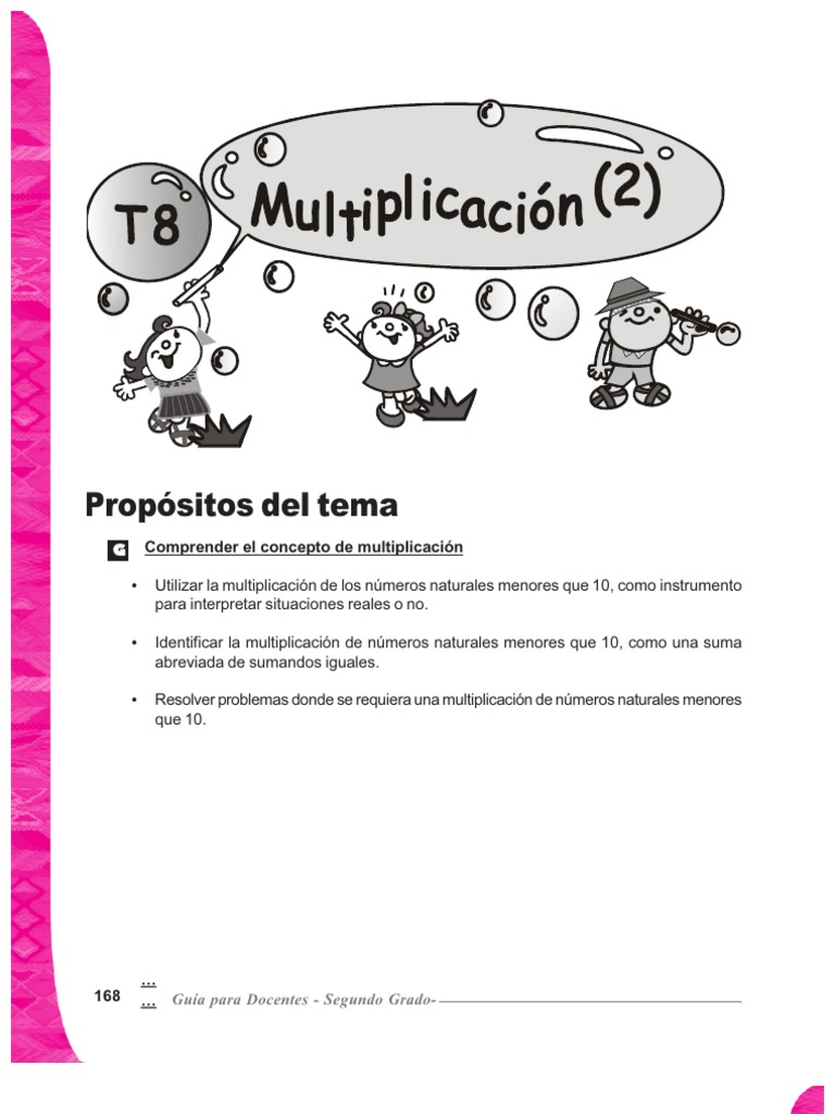 Guia para Docentes Matematicas 2 - Tema 8 - Multiplicacion | PDF ...