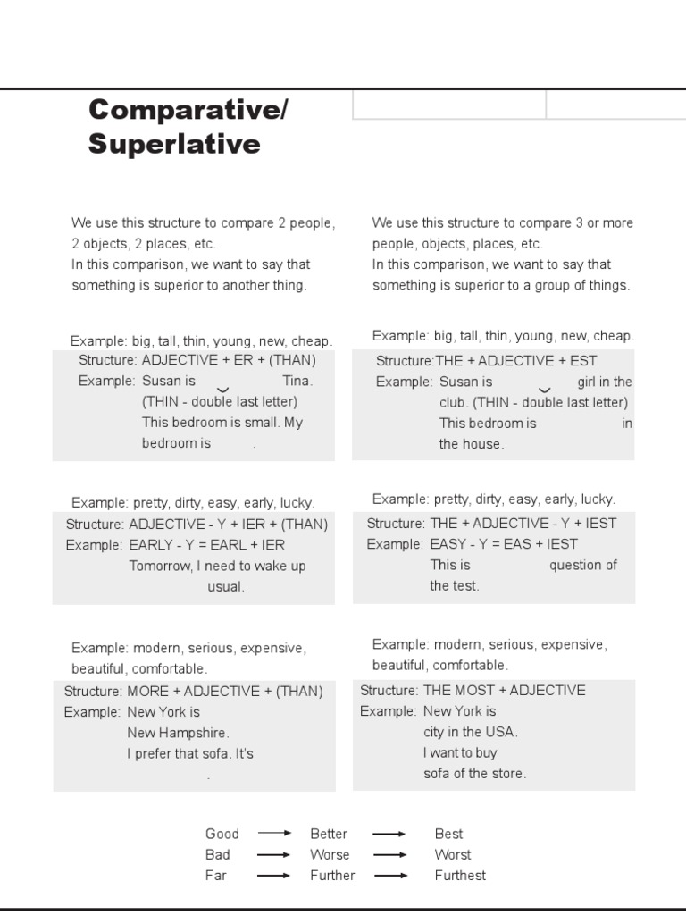Handout - Comparative Superlative | PDF