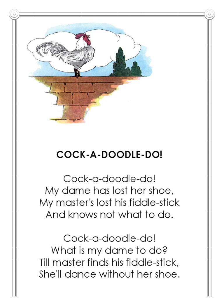 Cock A Doodle Doo | PDF | Traditional Children's Songs | Poetry