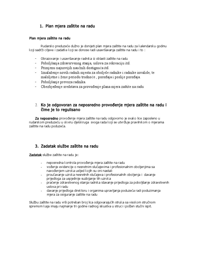 Pitanja I Odgovori Za Strucni Ispit Iz Oblasti Rudarstva | PDF