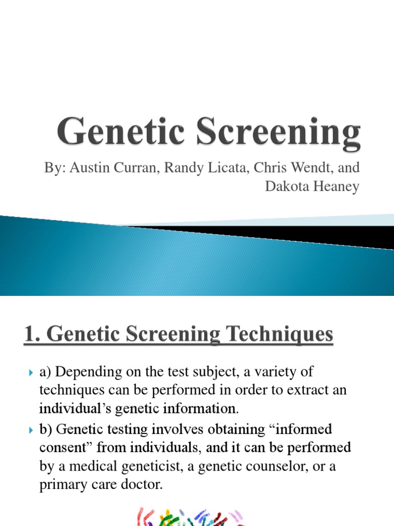 Genetic Screening | PDF | Genetic Testing | Medical Genetics