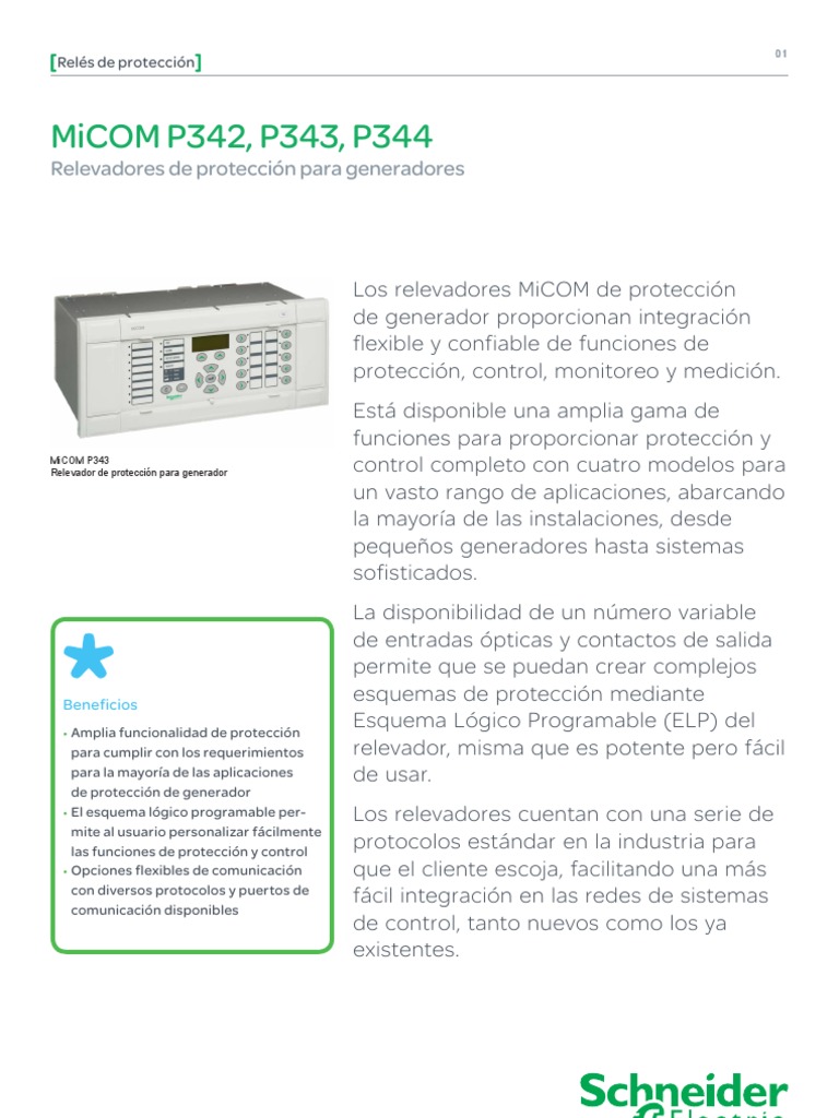 Micom P34X | PDF | Transformador | Impedancia eléctrica