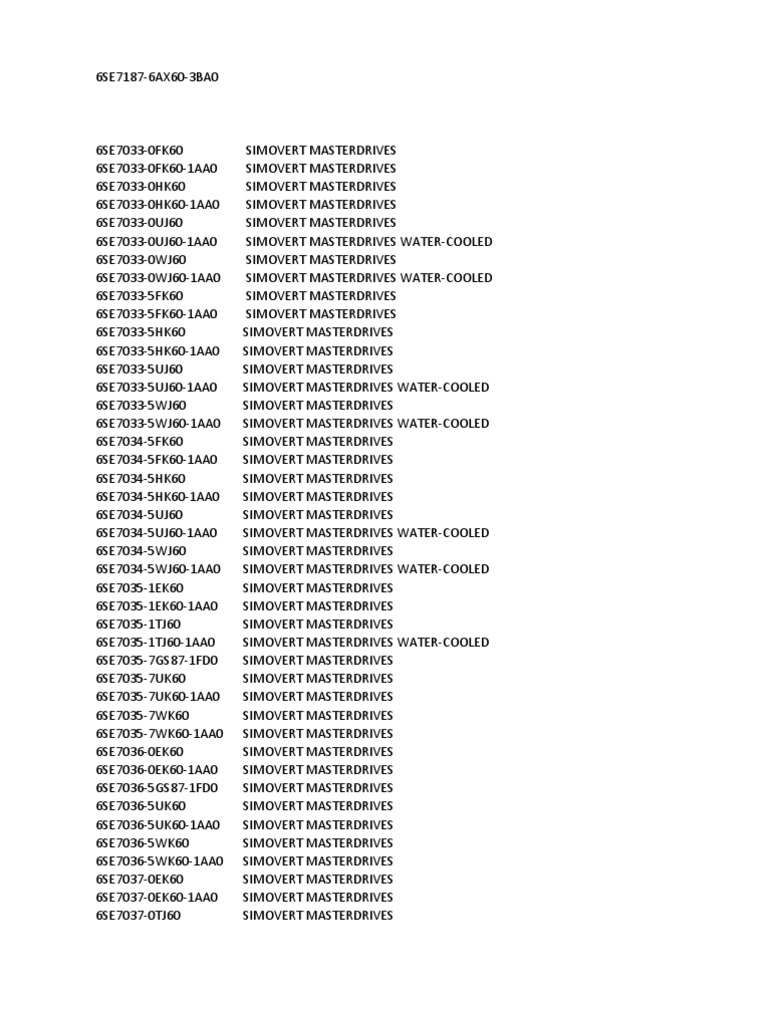 Simovert Masterdrives | PDF