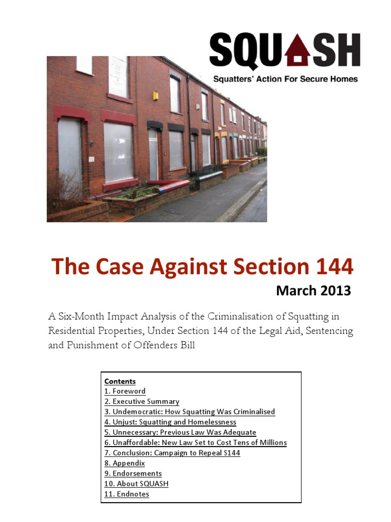 The Case Against Section 144 | PDF | Squatting | Homelessness