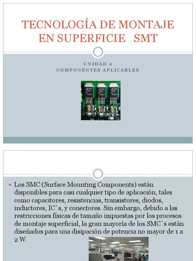 Uni 2 Componentes de SMT | PDF | Circuito integrado | Resistor