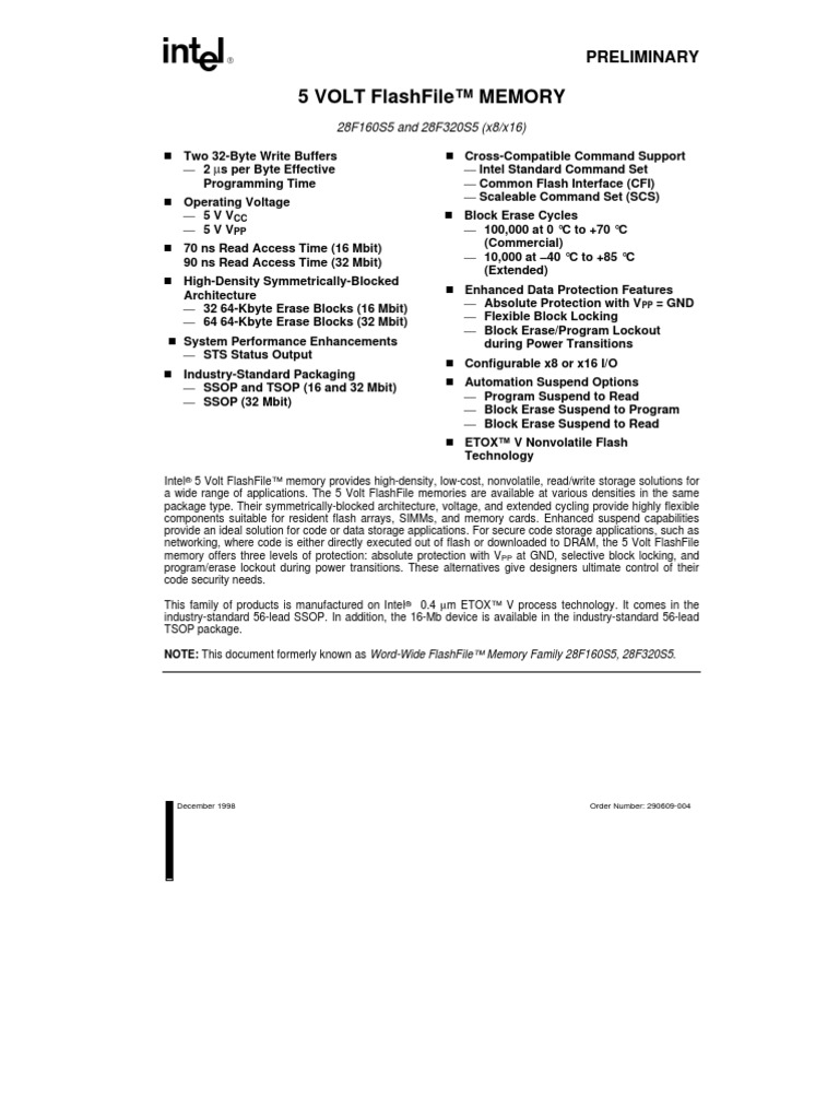 DT28F160 | PDF | Flash Memory | String (Computer Science)