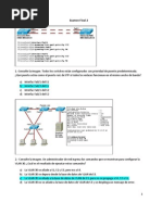 Examen Final de Práctica CCNA2 | PDF | Enrutador (Computación) | Conmutador de red