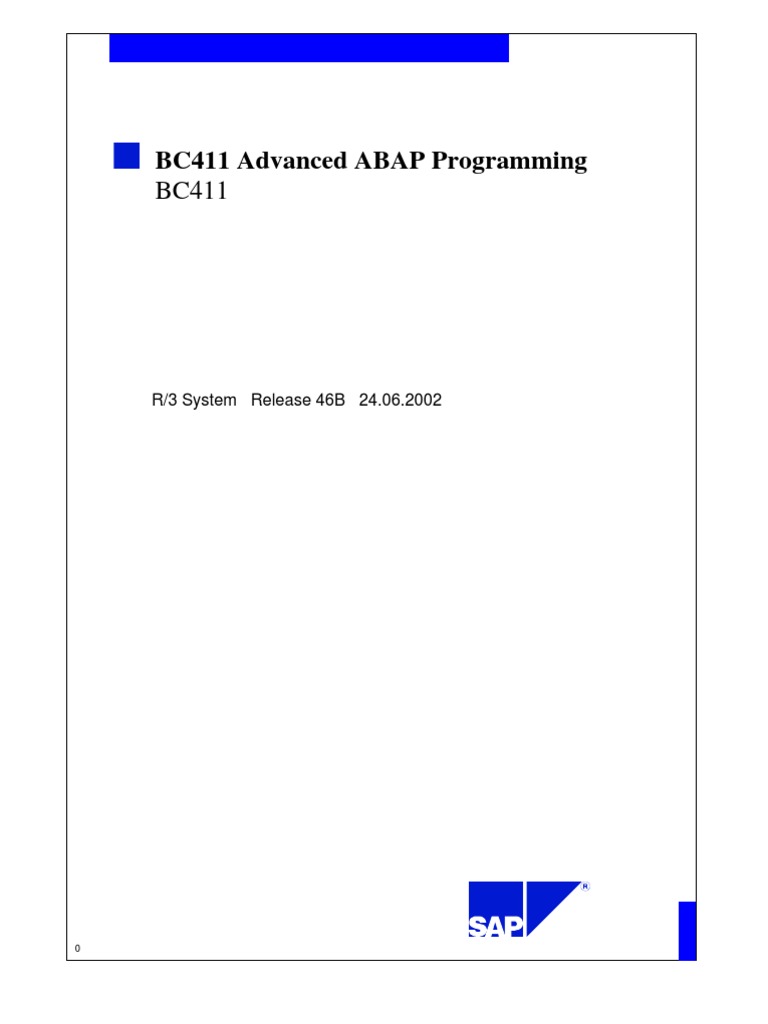 Advanced ABAP Programming | PDF | Class (Computer Programming) | Object (Computer Science)