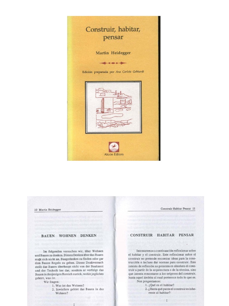 Martin Heidegger - Construir Habitar Pensar | PDF