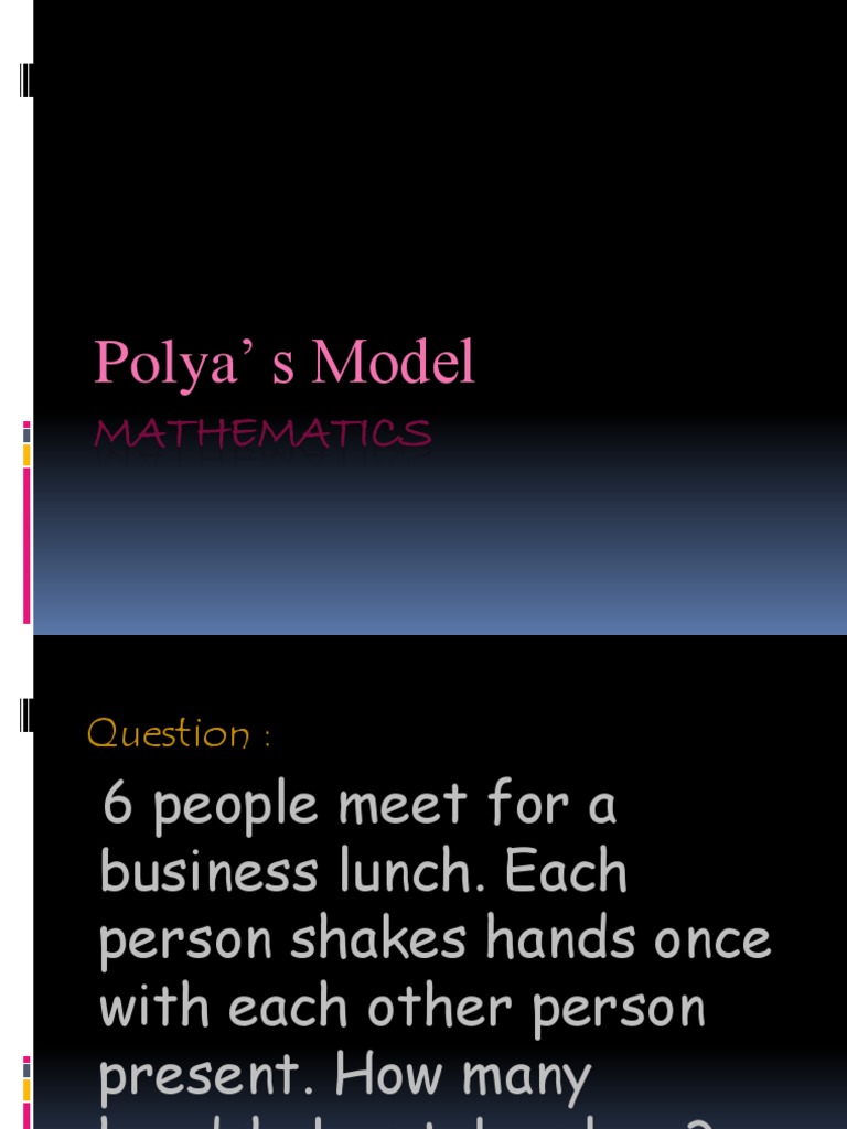 Polya' S Model: Mathematics | PDF