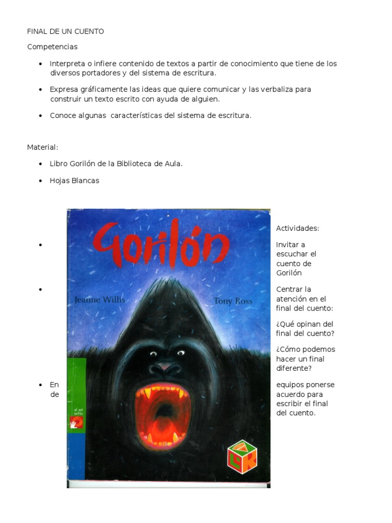 Cambiando finales de cuentos infantiles | PDF | Cuentos | Libros