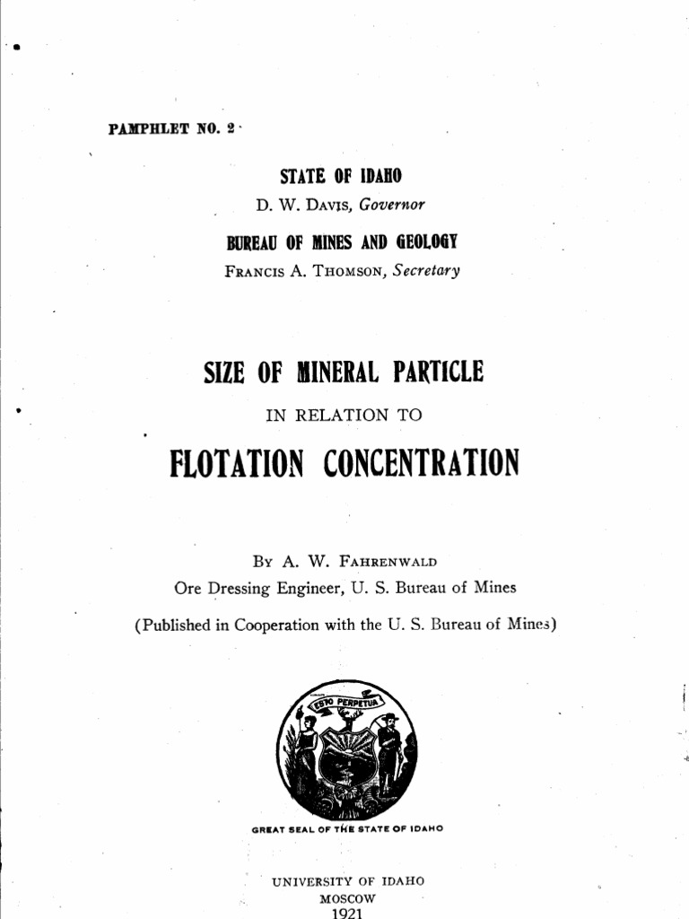 Flotation Concentration: Size of Mineral Particle | PDF | Physical ...