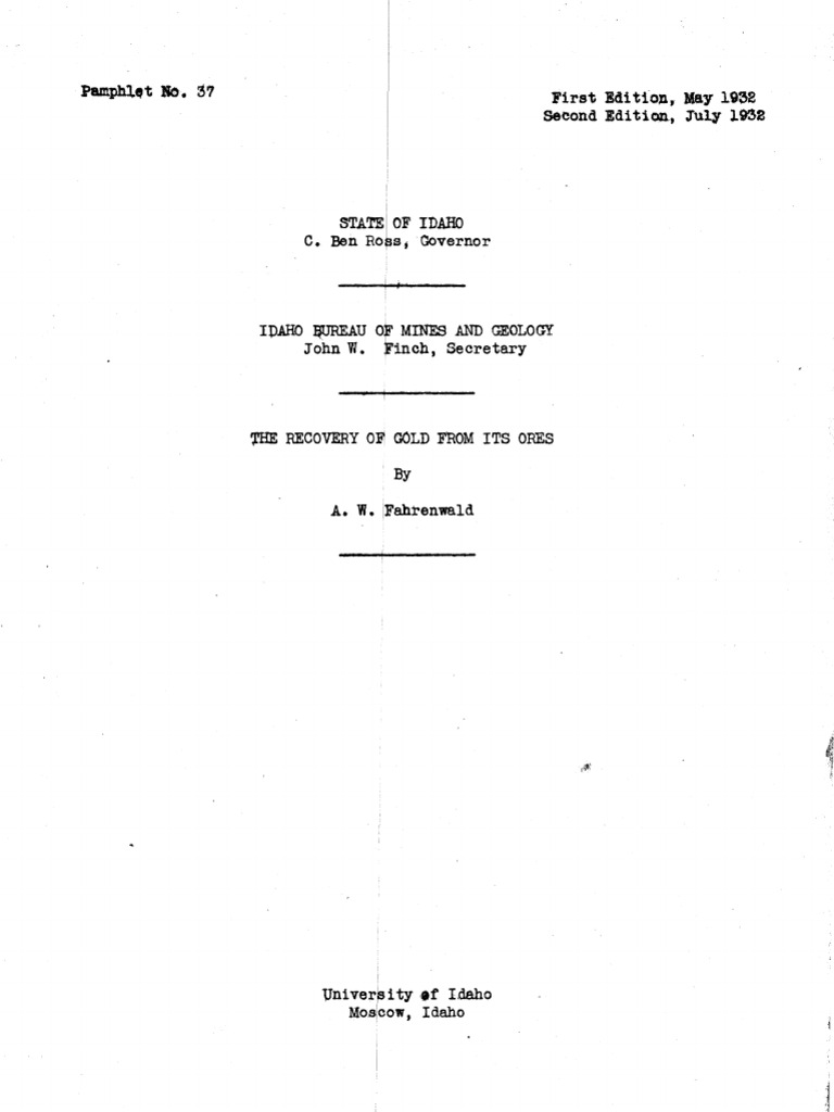 p-37 Recovery of Gold From Its Ores | PDF | Gold | Silver