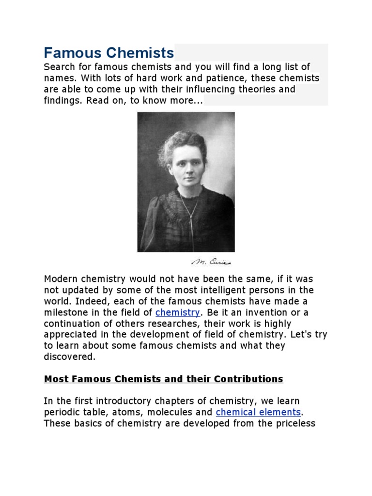 Famous Chemists | Radioactive Decay | Chemist | Free 30-day Trial | Scribd