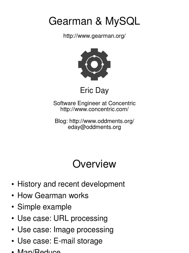 Gearman & MySQL | PDF | My Sql | Replication (Computing)