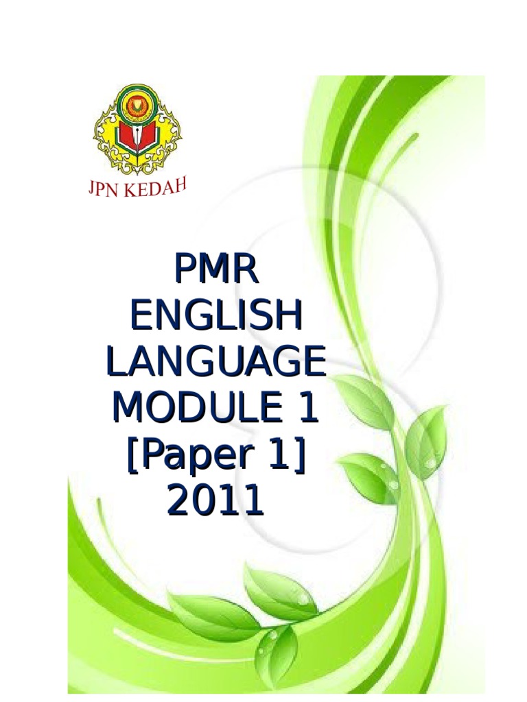 PMR English Language Module 1 Paper 1 | PDF | Pearl | Macbeth