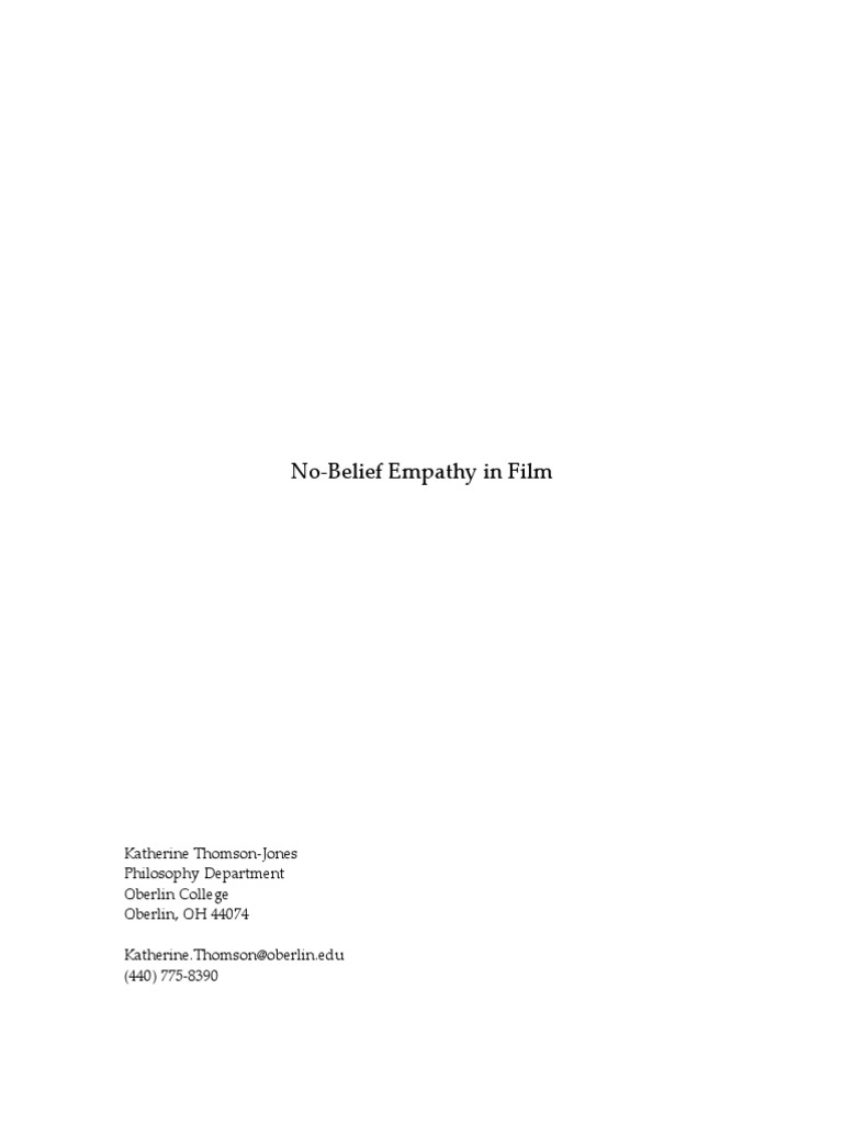 Empathy Film | PDF | Empathy | Sympathy