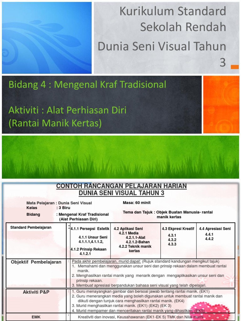 Manik Kertas.. RPH DSV THN 3 | PDF | Teknologi & Rekayasa