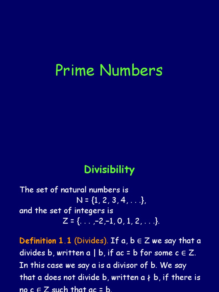 Chapter 1 Prime | PDF | Prime Number | Theorem