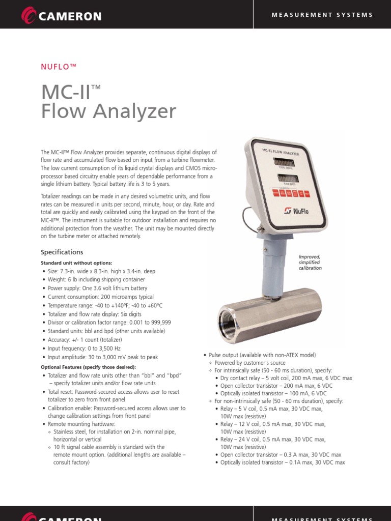 Mc-Ii Flow Analyzer: Nuflo | PDF | Relay | Barrel (Unit)
