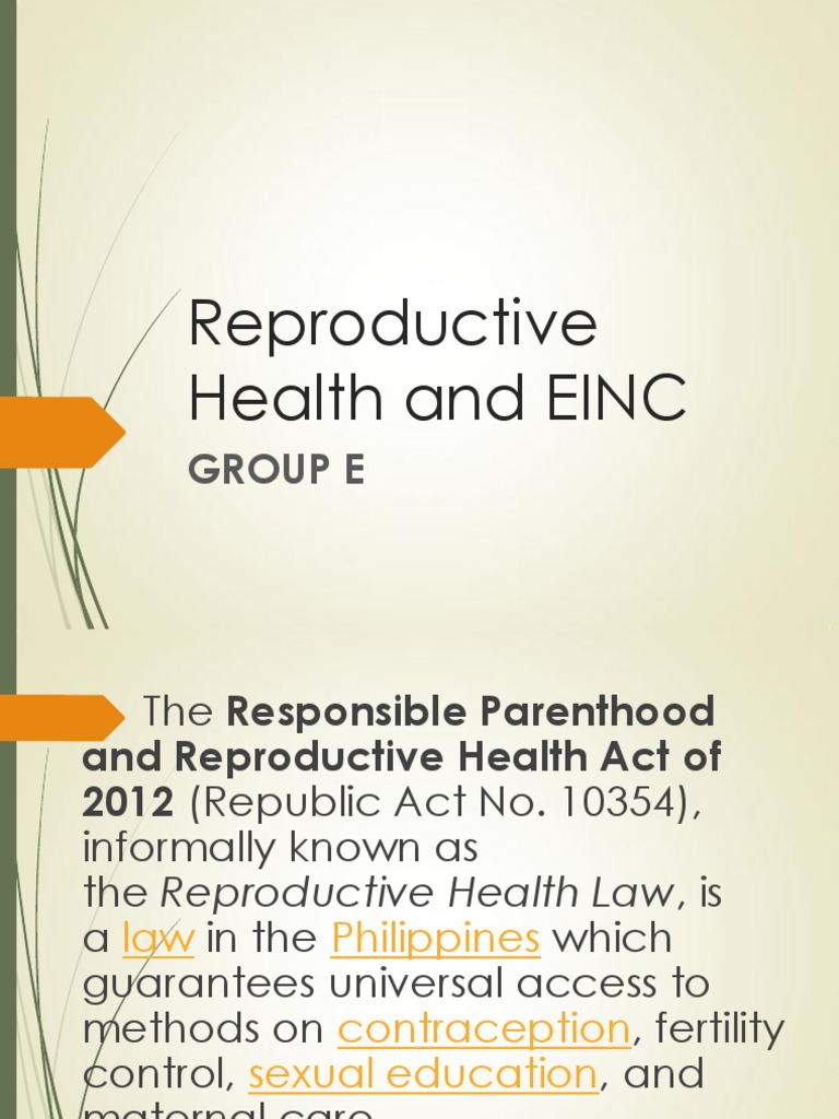Overview of the Reproductive Health Law | PDF | Reproductive Health ...