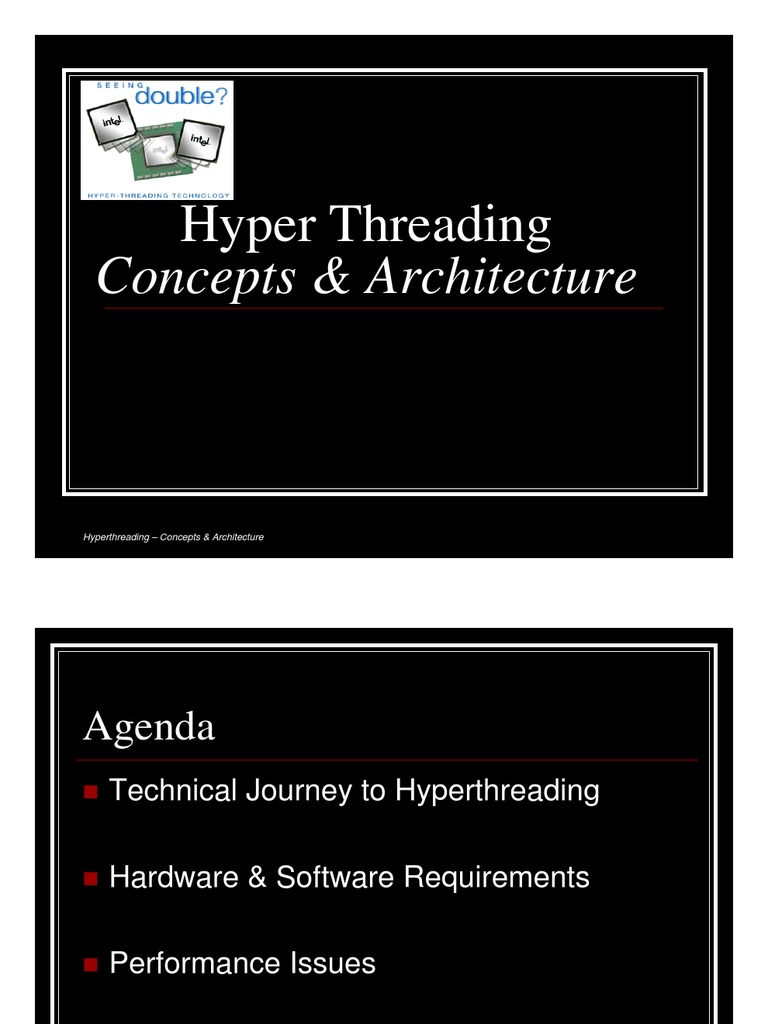 Hyper Threading: Concepts & Architecture | PDF | Central Processing Unit | Thread (Computing)