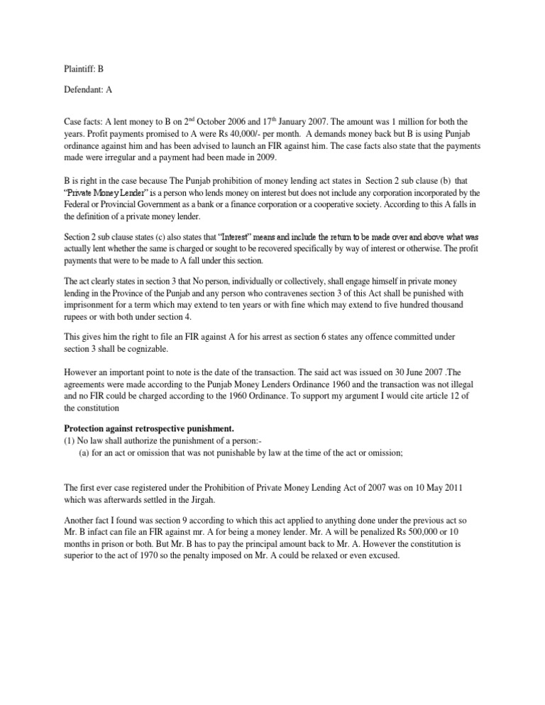 BL Assignment - Saad Rathore | PDF | Interest | Money