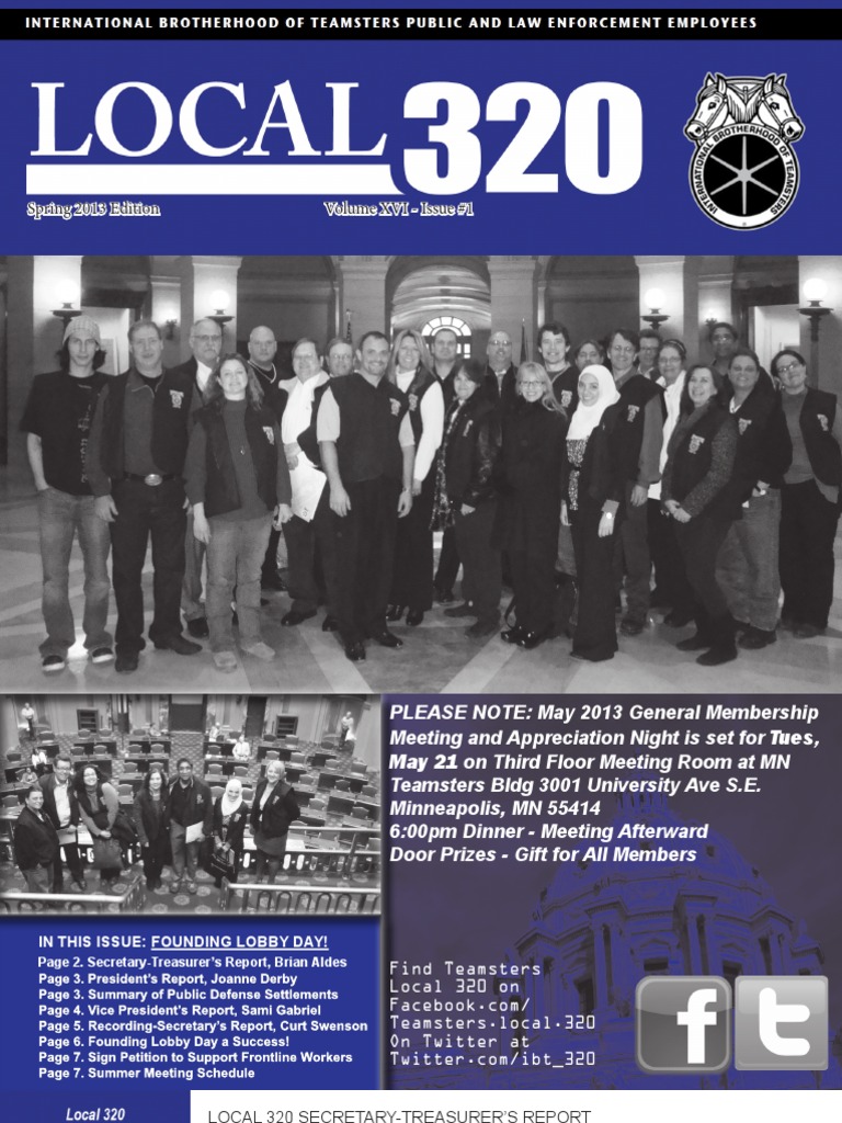 Local 320 Spring Newsletter | PDF | International Brotherhood Of ...