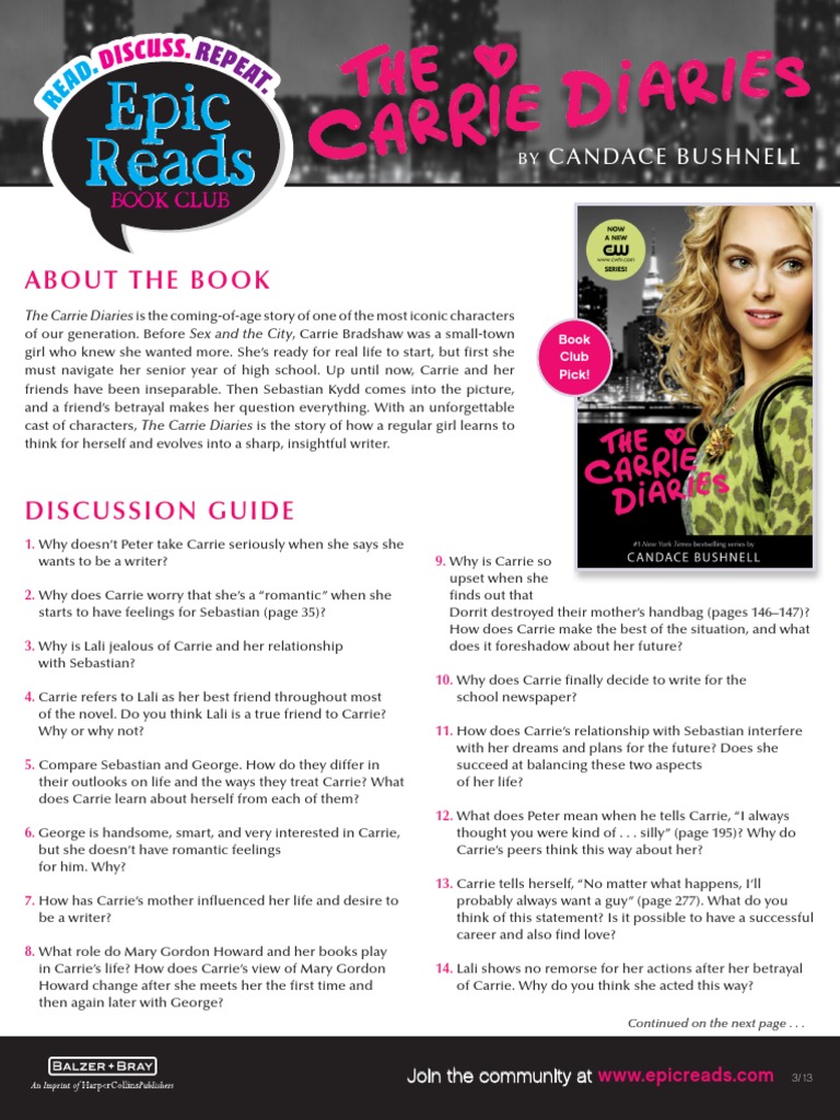 THE CARRIE DIARIES: Book Club Guide | PDF