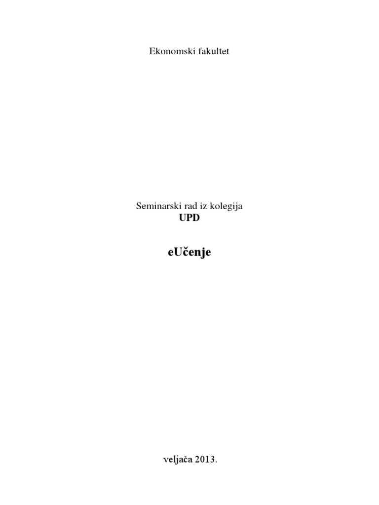 E Ucenje | PDF