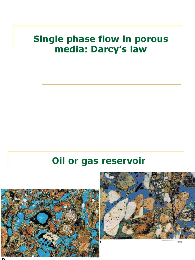 Darcy's Law in Porous Media Flow | PDF | Porosity | Permeability (Earth ...