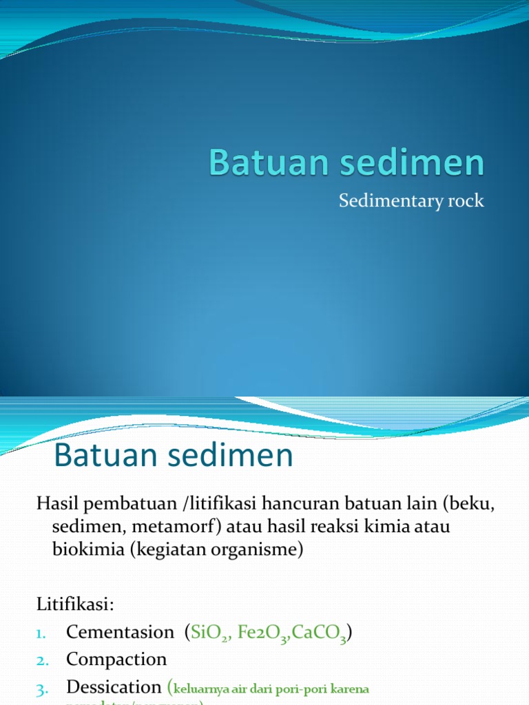 Klasifikasi dan Struktur Batuan Sedimen | PDF