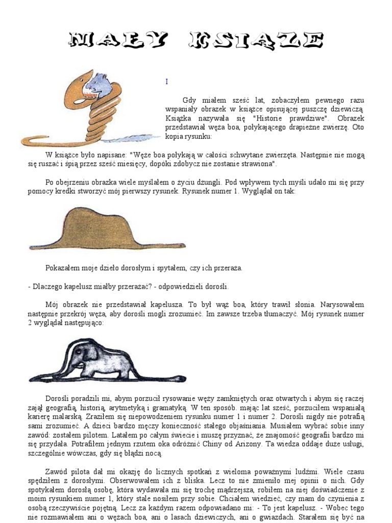 Antoine de Saint Exupéry - Maly Ksiaze | PDF